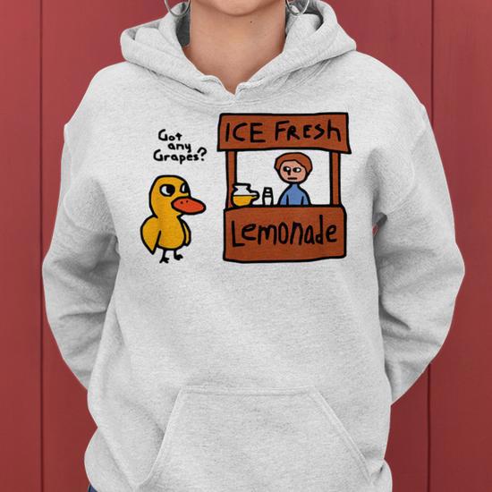 Memes Duck Song The Duck Song Got Any Grapes Meme Women Hoodie