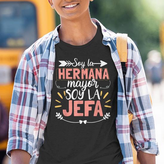 Soy La Camiseta De La Hermana Mayor Polera Niños Calambur Modelo Soy