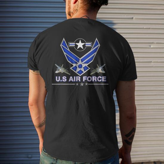 Us Air Force T Shirts U.S. Air Force Logo Black Shirts Etsy