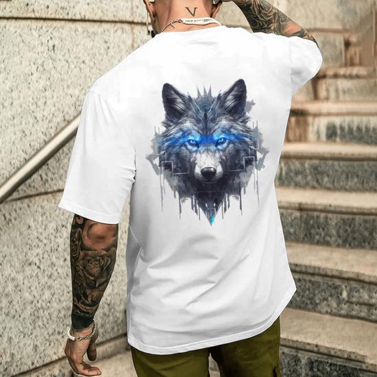 Camisa De Lobo En Parte Colorido Lobo Arte Amante Lobos Espíritu