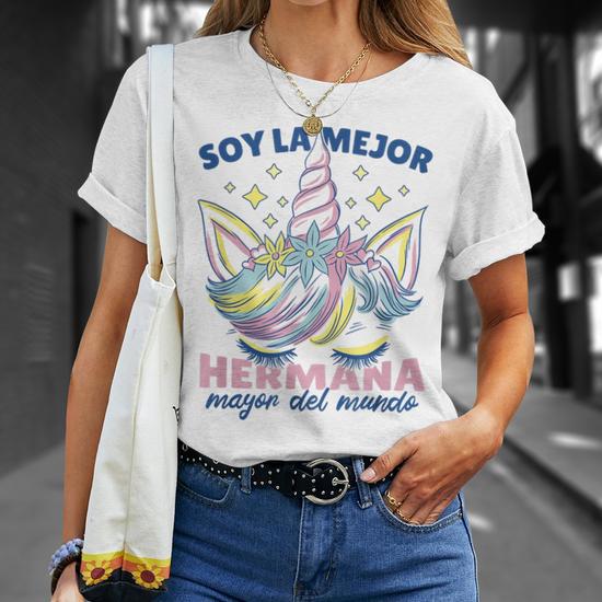 Soy La Camiseta De La Hermana Mayor Polera Niños Calambur Modelo Soy