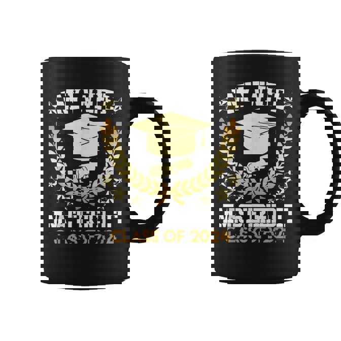 Master's Degree My Wife Mastered It Class Of 2024 Husbands Women T-shirt | Mazezy