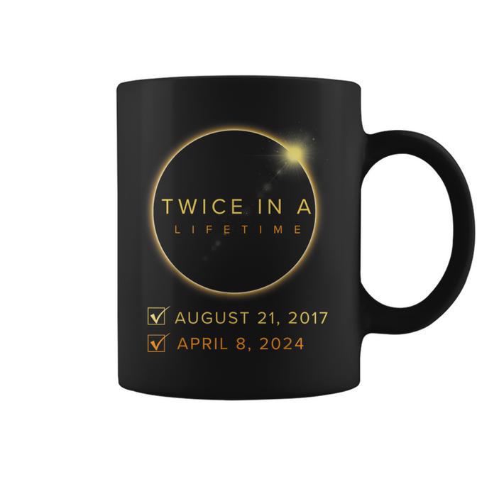 Indiana Total Solar Eclipse Twice In A Lifetime 2024 Coffee Mug | Mazezy