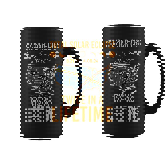 Indiana Total Solar Eclipse Twice In A Lifetime 2024 Coffee Mug | Mazezy