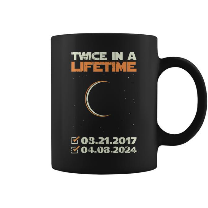 Indiana Total Solar Eclipse Twice In A Lifetime 2024 Coffee Mug | Mazezy