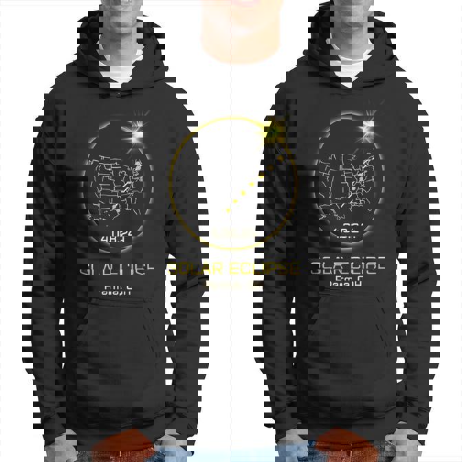 Solar Eclipse 2024 Akron Oh Ohio Totality Eclipse Hoodie - Seseable