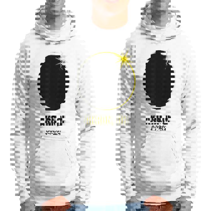 Solar Eclipse 2024 Akron Oh Ohio Totality Eclipse Hoodie - Seseable Solar Eclipse 2024 Akron Oh Ohio Totality Eclipse Hoodie - Seseable