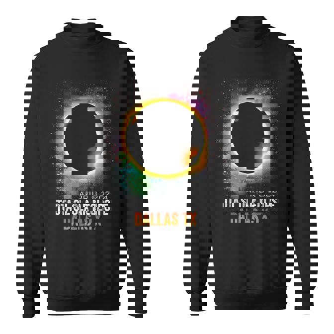 4824 Total Solar Eclipse In Texas April 8 2024 Sweatshirt - Seseable
