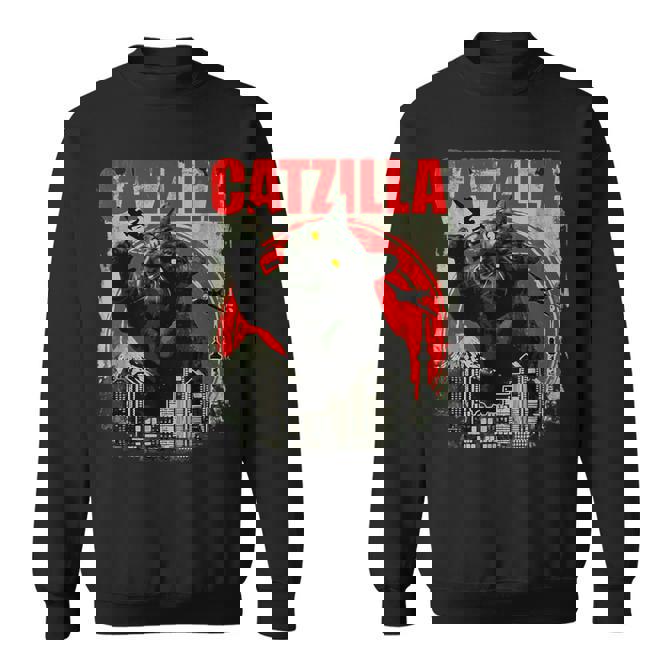 Cute Cat Kitty Catzilla For Cat Moms Cat Dads Pet Lovers Men's T-shirt ...