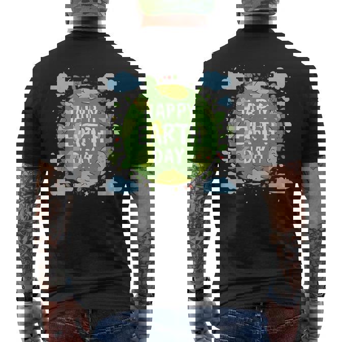 Cute Planet Earth Day Birthday Happy Earth Day 2024 Men's T-shirt Back ...