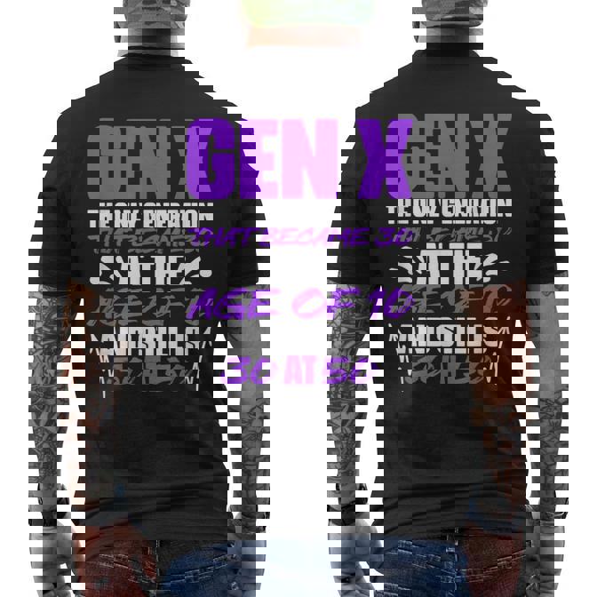 Generation X Gen X 60Th Birthday Vintage Retro Men's T-shirt Back Print ...