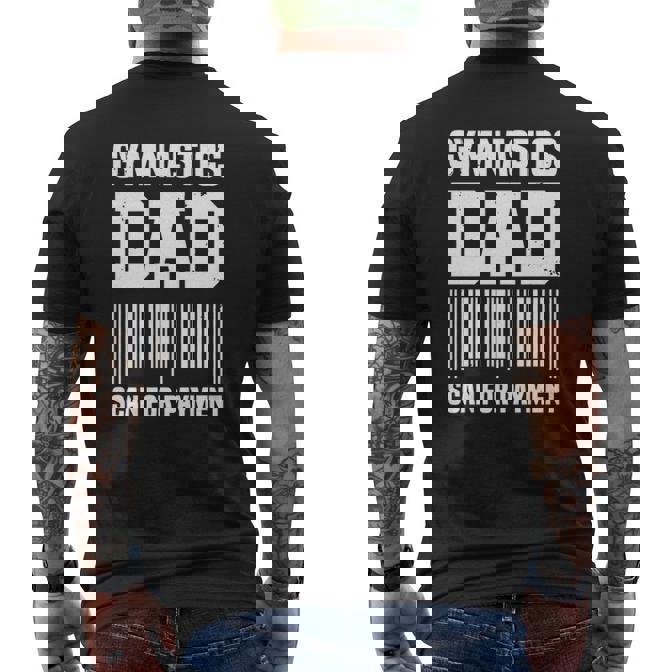 Gymnast Cheer Dad Gymnastics Dad Mens Back Print T-shirt | Mazezy