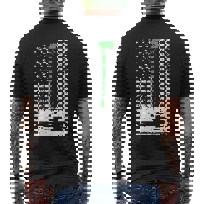 Silhouette Lumberjack Chainsaw Woodworker Arborist Logger Men's Back ...