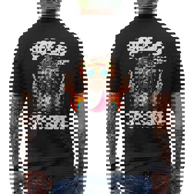 Yolo Lol Jk Brb Jesus Men's T-shirt Back Print | Mazezy