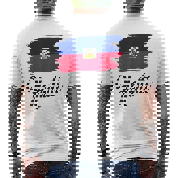 Haiti Flag Zoe Haitian Life Pride Vintage Haiti Haitia Men's Back Print ...