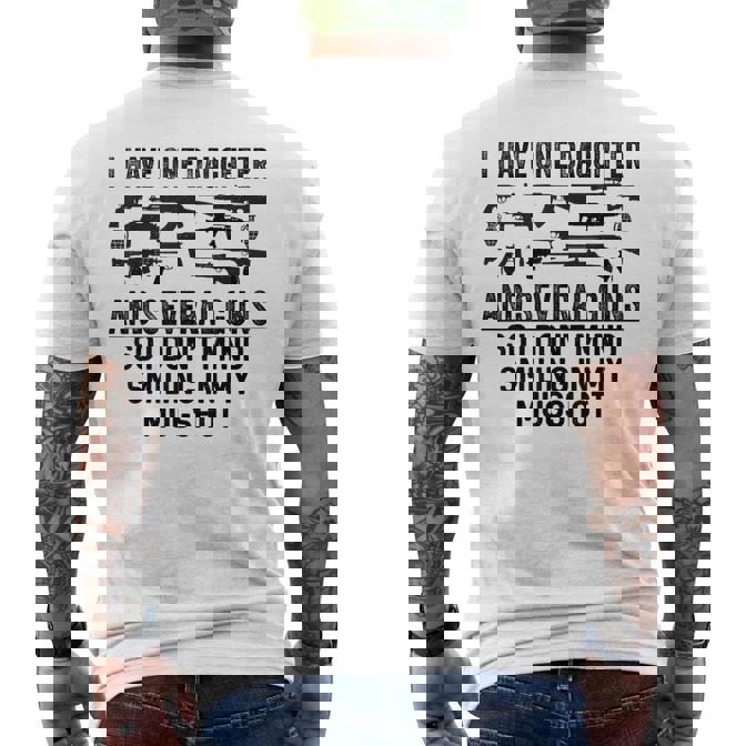 I Love One Woman And Several Guns Husband Dad Gun Back Men's Back Print ...