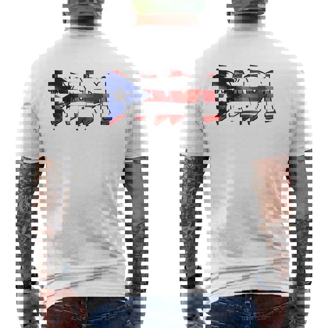 Puerto Rico Papi Flag Puerto Rican Boricuas Men's Back Print T-shirt ...