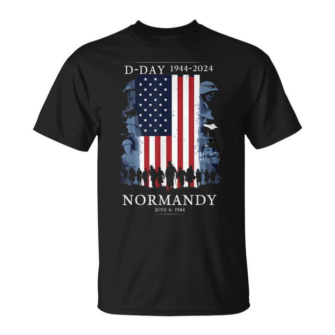 D-Day 80Th Anniversary Normandy Wwii Usa Veteran Tribute T-Shirt - Seseable