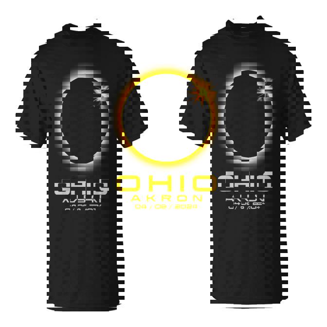 Solar Eclipse 2024 Ohio Total Eclipse America Graphic T-Shirt | Mazezy