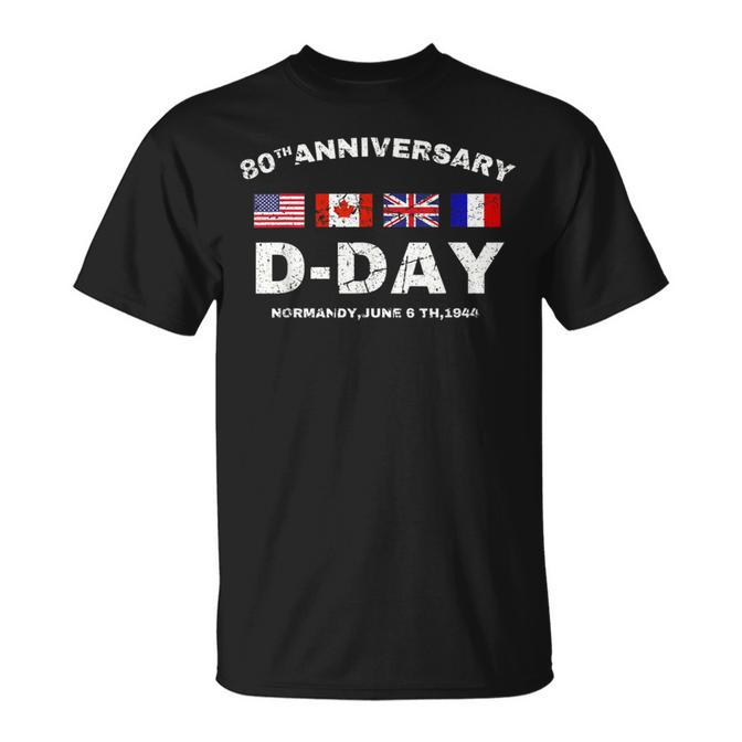 D Day 80Th AnniversaryD Day 80Th Anniversary Flag T-Shirt - Seseable