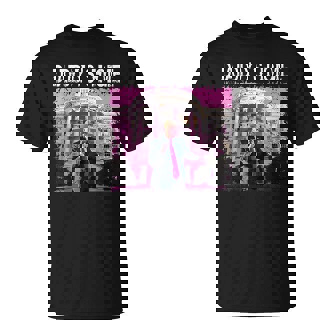 Trump 2024 Take America Back Daddy's Home Trump Pink 2024 T-Shirt | Mazezy