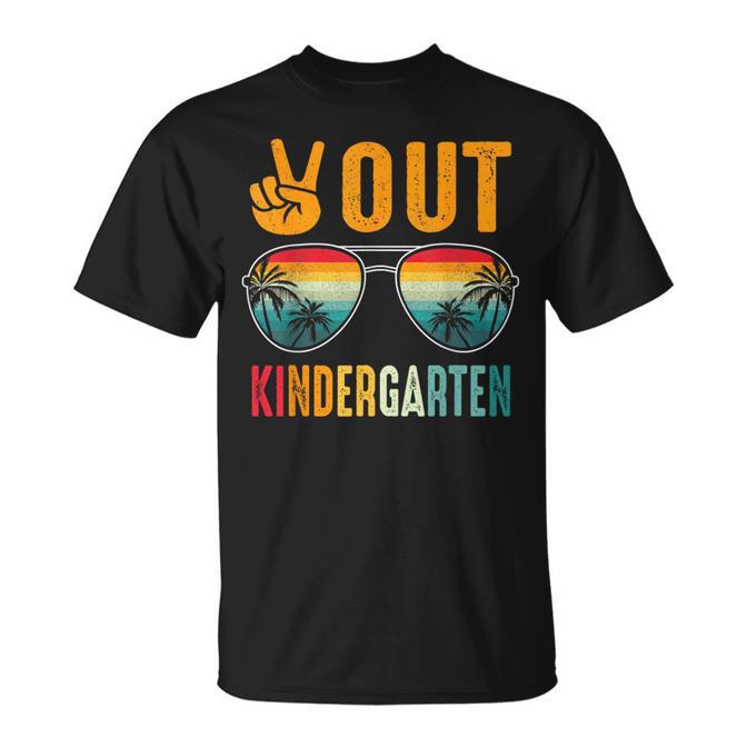 Peace Out Kindergarten Graduation Class Of 2024 Kid Boy Girl T-Shirt ...