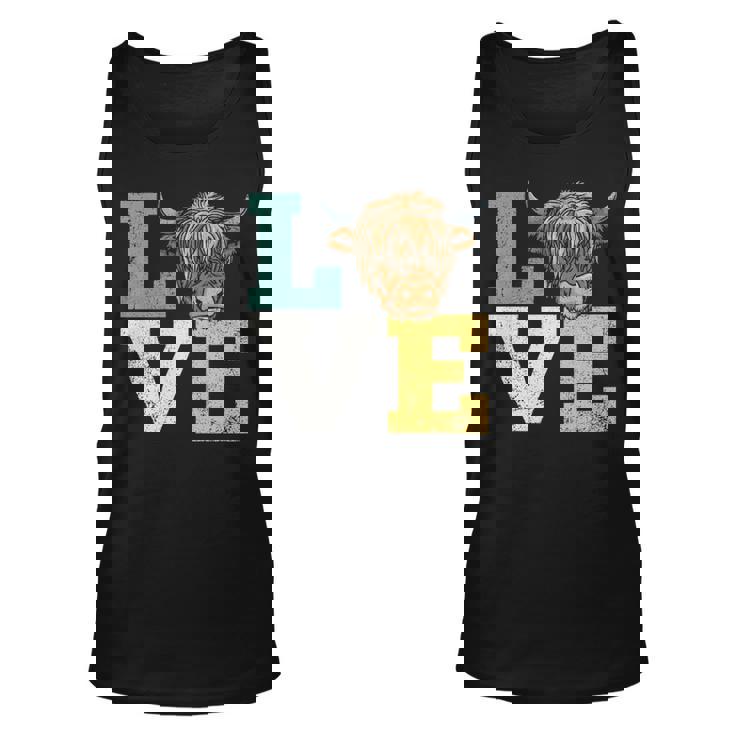 Highland Cows Farmer Scottish Vintage Tank Top | Mazezy