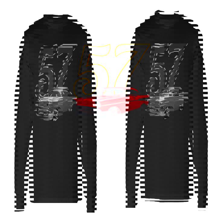 1957 57 Chevys Truck Bel Air Red Vintage Cars Men's T-shirt Back Print ...