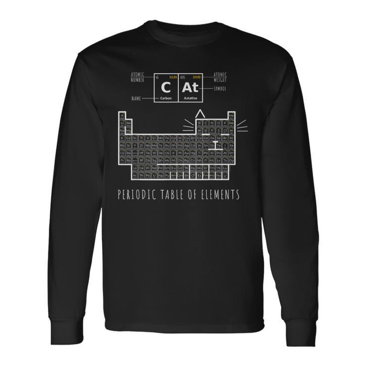 The Chemistry Cat Periodic Table Of Elements Long Sleeve T-Shirt ...