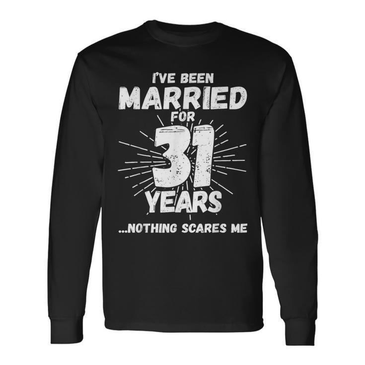 Couples Married 31 Years 31St Wedding Anniversary Long Sleeve T-Shirt ...