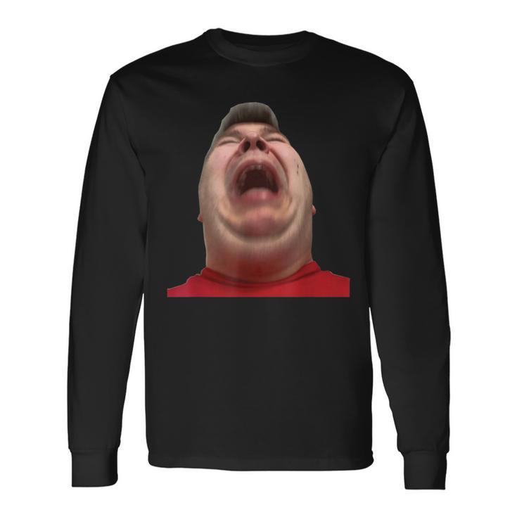 Nikocado Avocado Scream Crying Face Meme Food Joke Long Sleeve T-Shirt ...