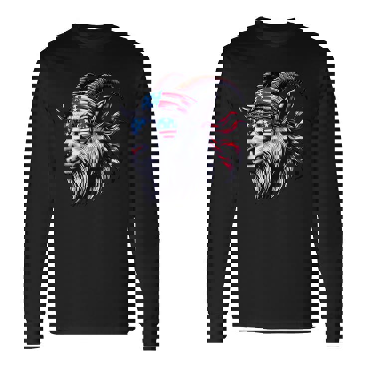 Goat American Usa Flag Sunglasses 4Th Of July Goat Sweatshirt | Mazezy
