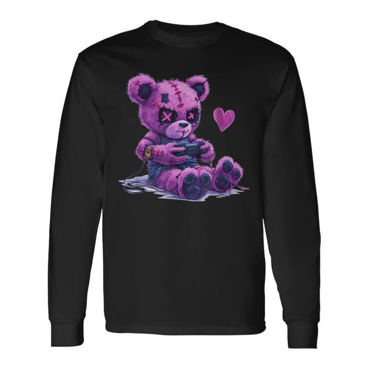 Goth Pastel Cute Creepy Kawaii Gamer Teddy Bear Gaming Hoodie - Seseable