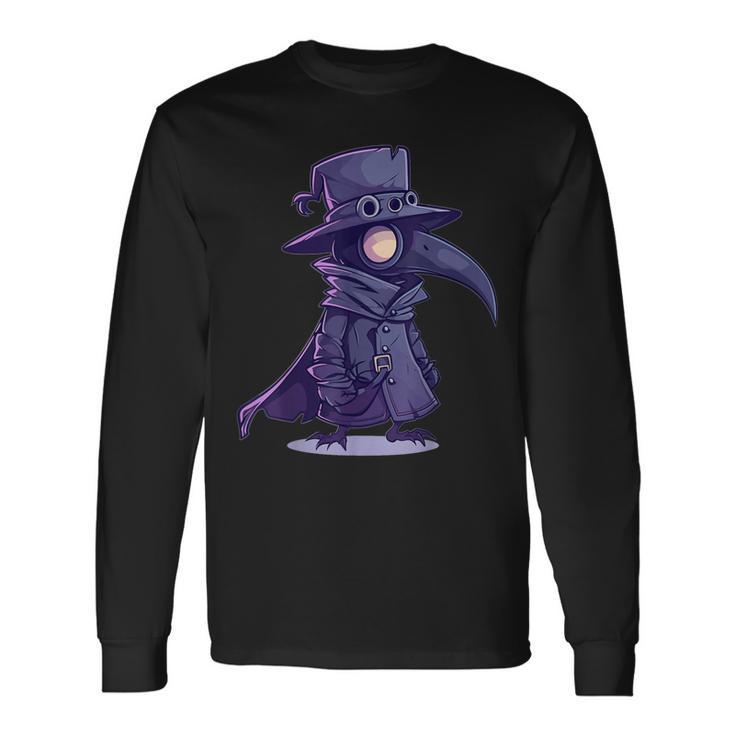 Goth Pastel Cute Creepy Kawaii Plague Doctor Long Sleeve T-Shirt - Seseable
