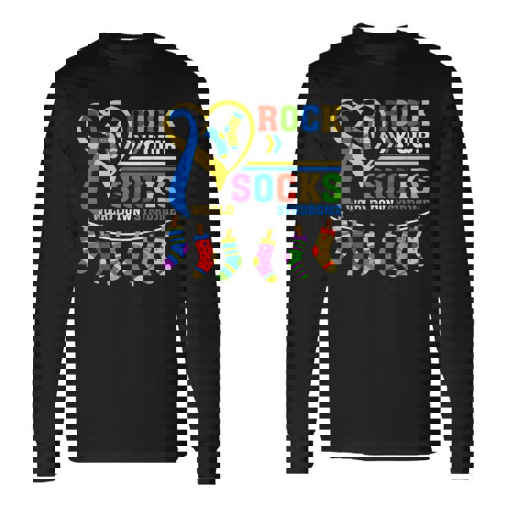 Rock Your Socks World Down Syndrome Day 2024 Long Sleeve T-Shirt ...