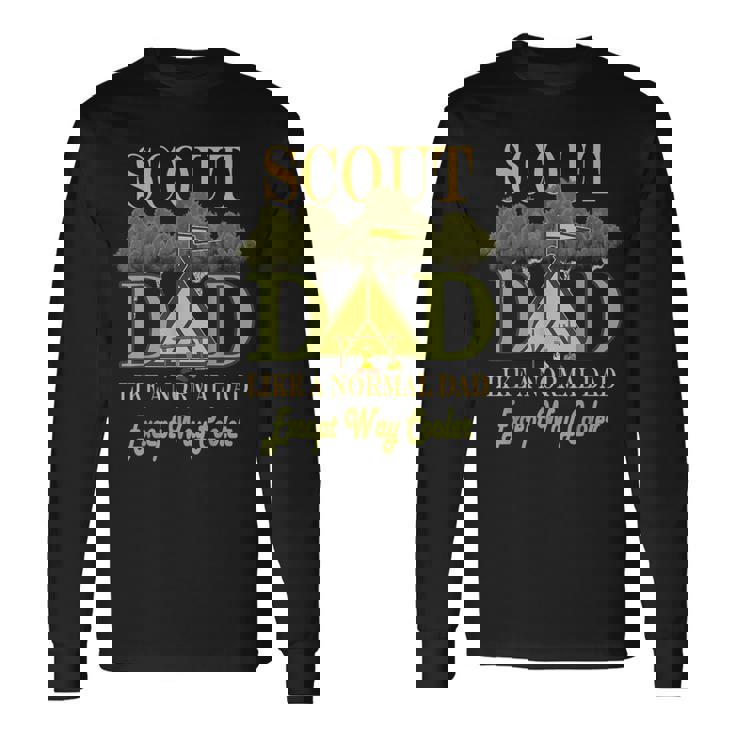 Scout Dad Leader Camping Scouting For Fathers Day Long Sleeve T-Shirt ...