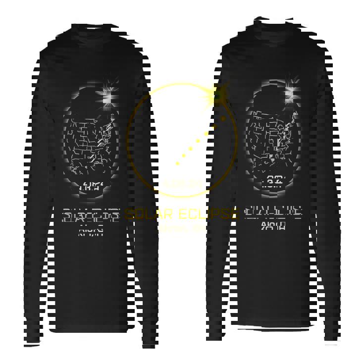 Solar Eclipse 2024 Akron Oh Ohio Totality Eclipse Hoodie - Seseable