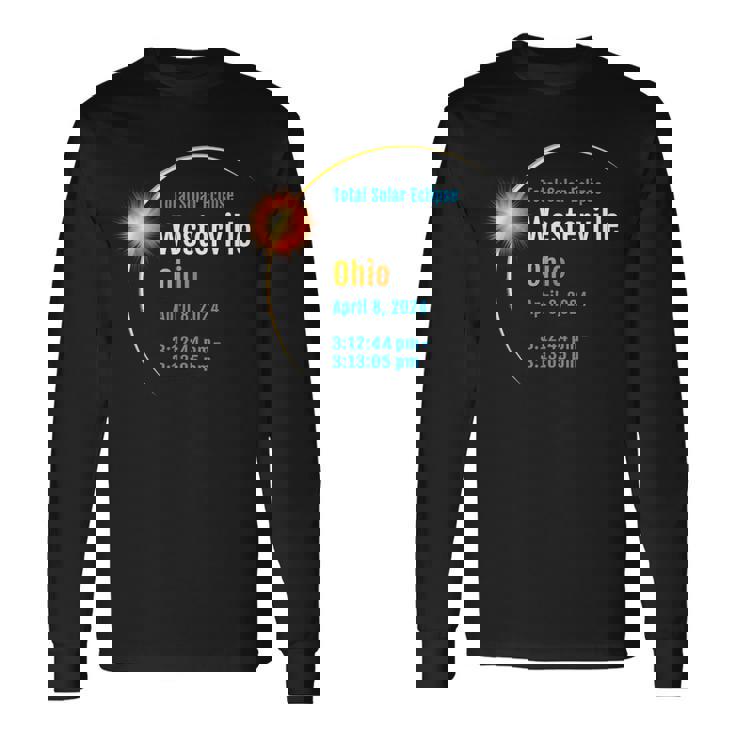 Westerville Ohio Oh Total Solar Eclipse 2024 1 Long Sleeve T-Shirt - Seseable