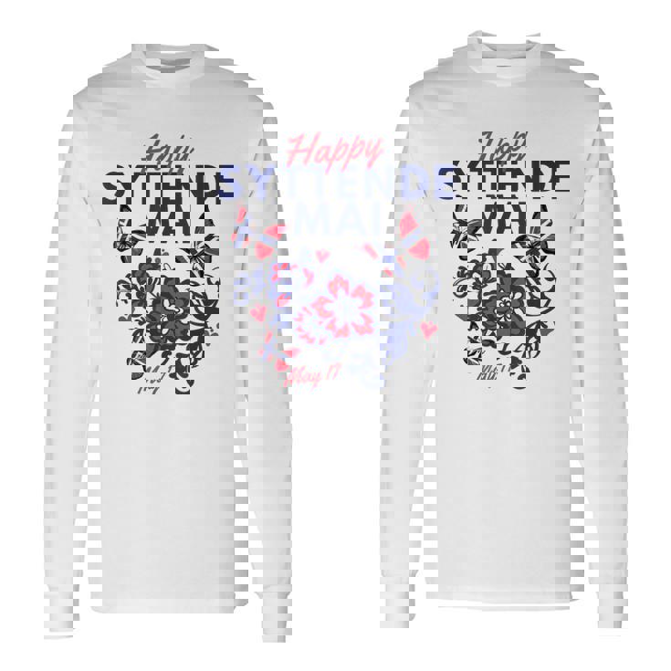 Happy Syttende Mai 17 May Norway Rosemaling Butterflies Flag Long