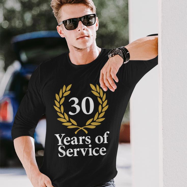 30 Years Of Service 30Th Work Anniversary Jubilee Long Sleeve T-Shirt ...