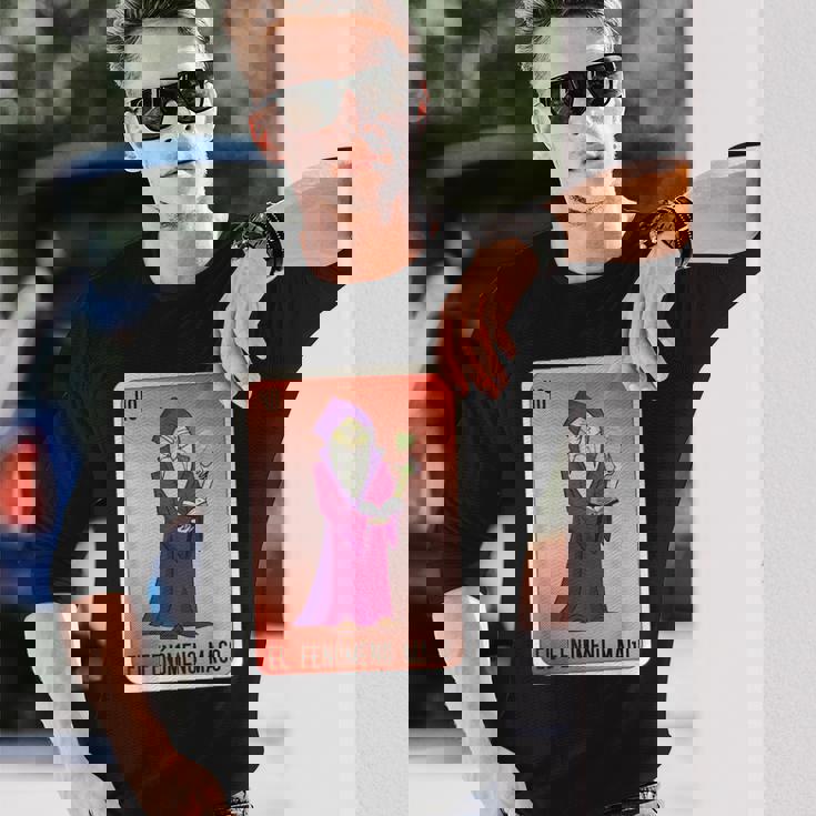 El Fenómeno Mago Mexican Slang Chicano Bingo Cards Long Sleeve T-Shirt ...