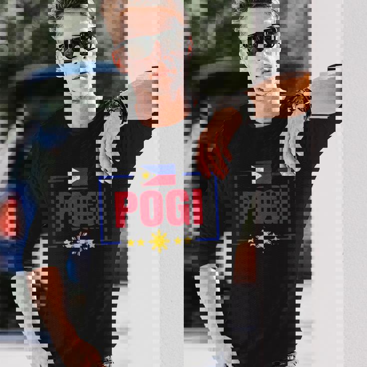 Pogi For Boys Filipino Philippines Pinoy Long Sleeve T-Shirt - Monsterry