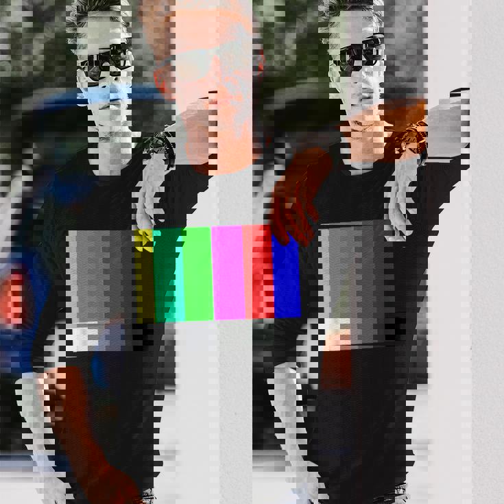 Tv Offline Color Bars Test Pattern Technical Difficulties Long Sleeve T ...