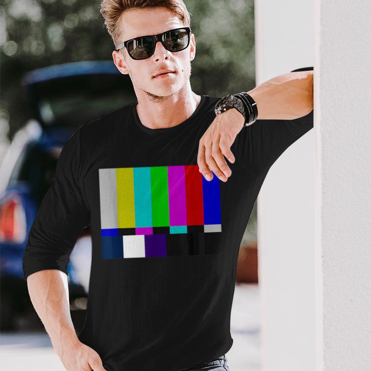Tv Test Pattern Test Card Pal Ntsc Tv Test Pattern Long Sleeve T-Shirt ...