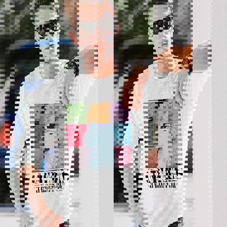 Capybara The Rodents Capy Tour Meme Graphic Summer Long Sleeve T-Shirt ...