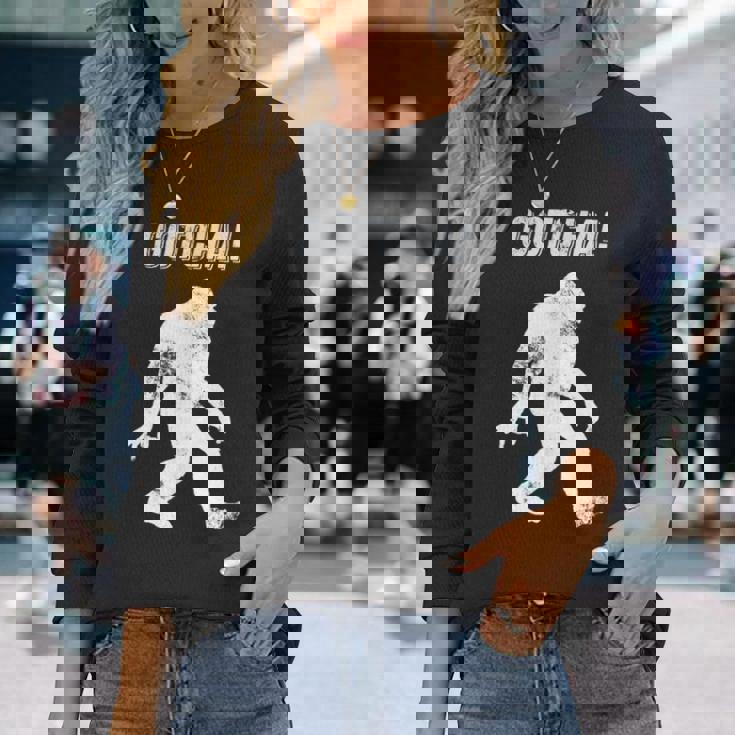 Bigfoot Circle Game Gotcha Meme Ok Hand T Long Sleeve T-Shirt - Monsterry