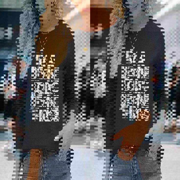 Devine Surname Family Tree Birthday Reunion Idea Long Sleeve T-Shirt ...