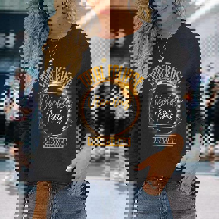 Solar Eclipse Viewing Party Pennsylvania 2024 Eclipse Long Sleeve T ...