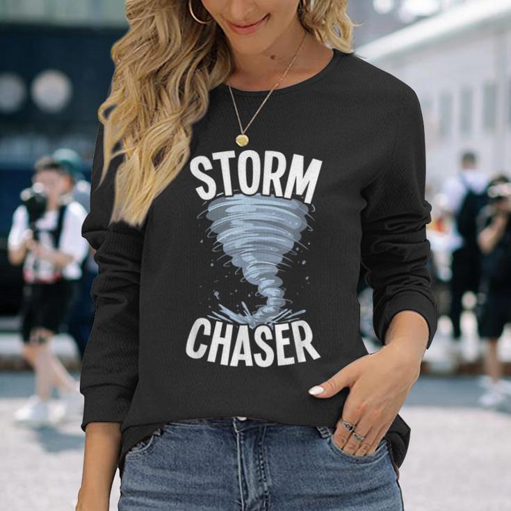 Storm Chaser Meteorologists Meteorology Long Sleeve T-Shirt - Monsterry