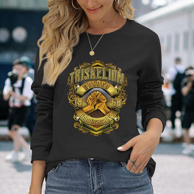Tau Gamma Phi Fraternity Handshake Golden Anniversary Long Sleeve T ...